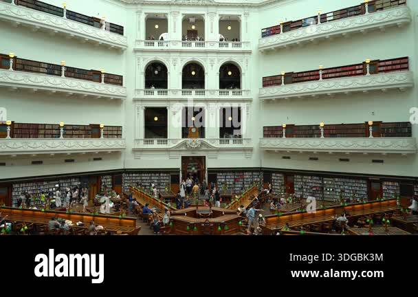 Exterior of State Library Victoria in Melbourne, Australia Stock Video ...