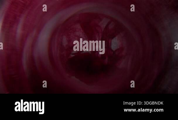 Haze flow blur. Pigment splash. Red gray paint blot floating in water ...