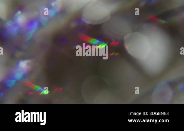 Crystal lens blur. Reflection flash texture. Red green blue color flare ...