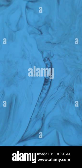 Vertical video. Ink splatter. Drip texture. Defocused blue white ...