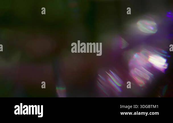 Reflection ray defocused. Leak illumination. Neon color glass sphere ...