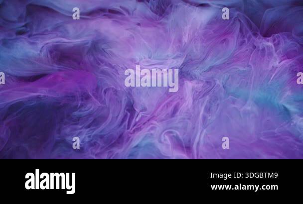 Haze flow. Fume blend. Defocused blue purple color paint splash glitter ...