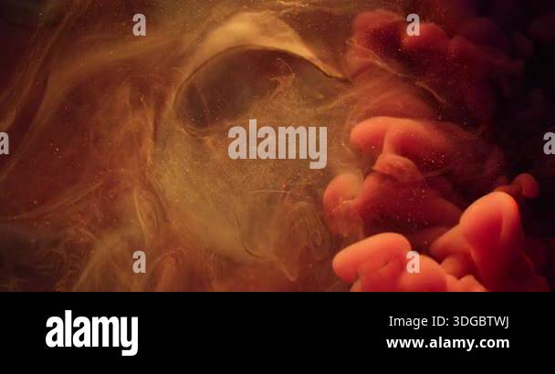 Paint background. Glitter mist splash. Defocused orange blue pink color ...