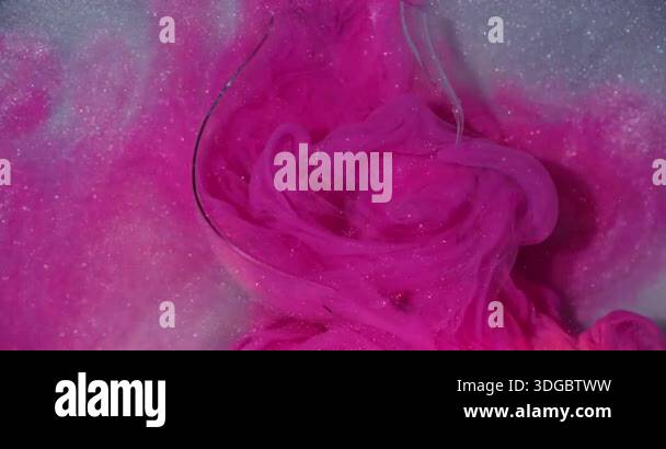 Cloud splash. Glitter pink smoke. Blur silver blue color shimmer paint ...