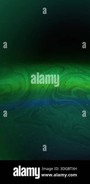 Vertical video. Neon light. Color flow paint. Defocused green blue ...