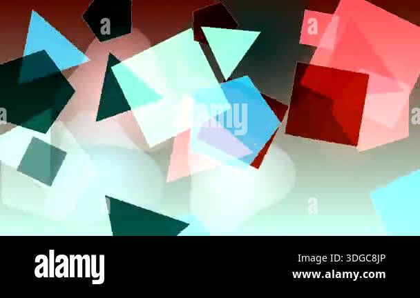 Abstract Geometric Shapes Overlayed on Gradient Background Stock Video ...