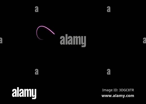 Abstract glowing red and white curved line on black background Stock ...