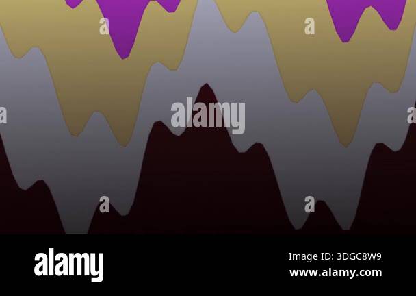 Abstract Wavy Lines Background with Purple and Gold Colors Stock Video ...