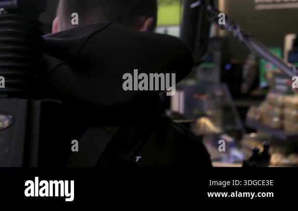 ALMATY, KAZAKHSTAN - SEPTEMBER 28 2025: Cameraman shoots seller at cafe ...