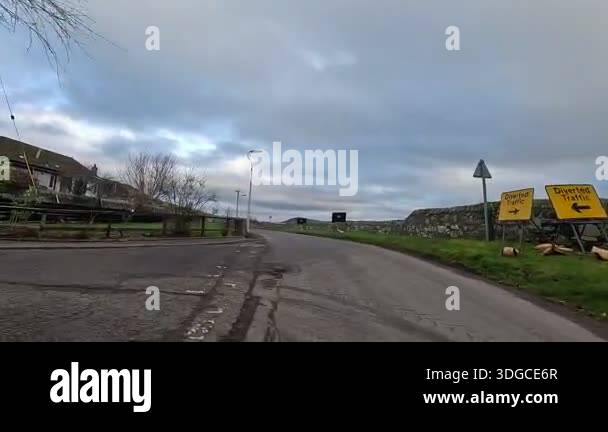 Walking exploration through Luthrie village in Fife region of Scotland ...