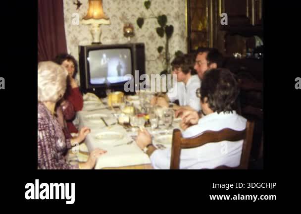 Paris, france december 1980: authentic vintage footage of a french ...