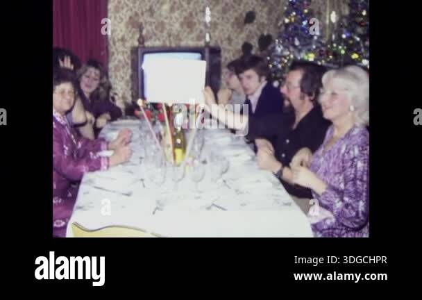 Paris, france december 1980: authentic 80s footage of a french family ...