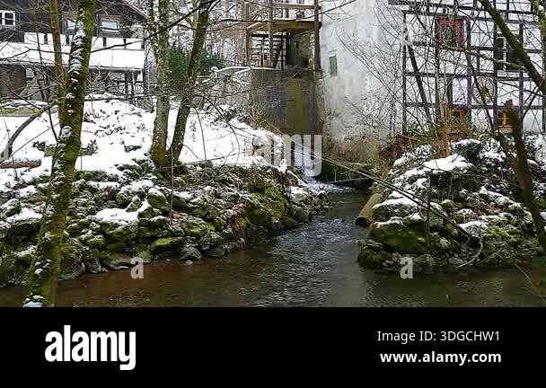winter landscape with lake Germany Stock Video Footage - Alamy