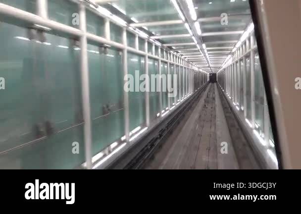 Washington DC USA The AeroTrain at Dulles airport Stock Video Footage ...