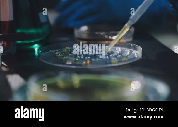 Science medical lab equipments with microscope for background Stock ...