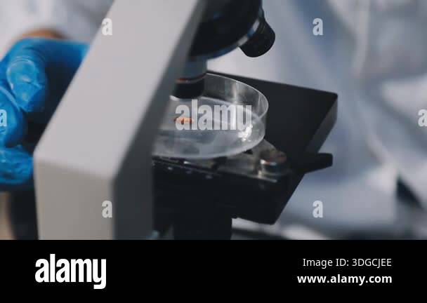 Science medical lab equipments with microscope for background Stock ...