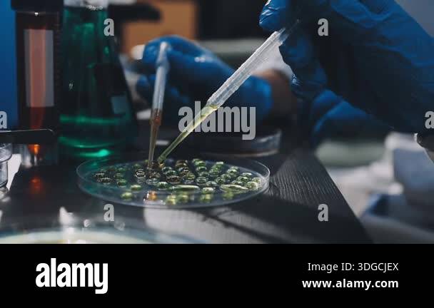 Science medical lab equipments with microscope for background Stock ...