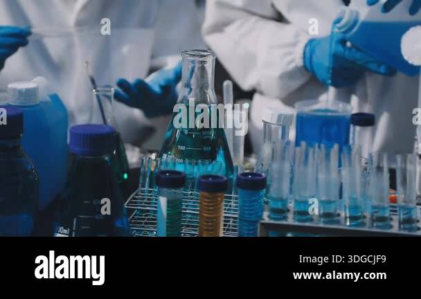 Science medical lab equipments with microscope for background Stock ...