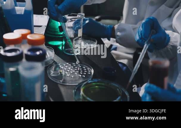 Science medical lab equipments with microscope for background Stock ...