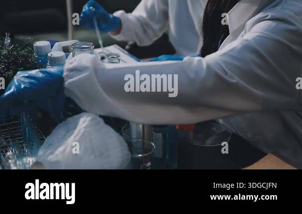 Science medical lab equipments with microscope for background Stock ...