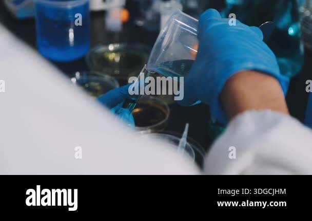 Science medical lab equipments with microscope for background Stock ...