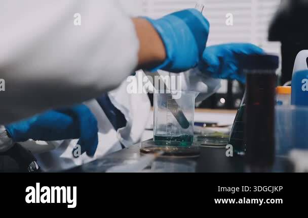 Science medical lab equipments with microscope for background Stock ...