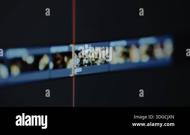 Digital timeline interface from video editing software, the process of ...