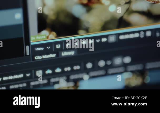 Video clips arranged on a timeline, post production work Stock Video ...