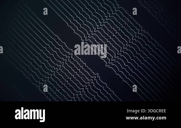 Tech-inspired 4K animation of a neural impulse. A monochrome background ...