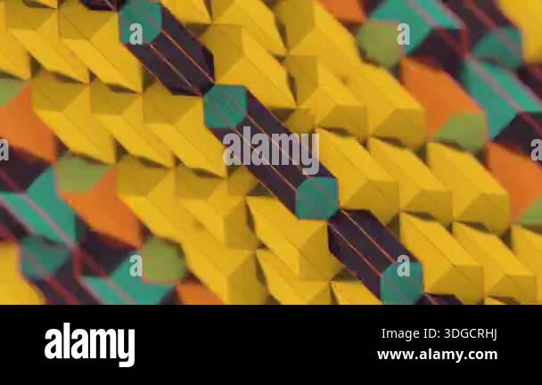 Dynamic 3D animation of a retro-style kaleidoscopic pattern. A hypnotic ...