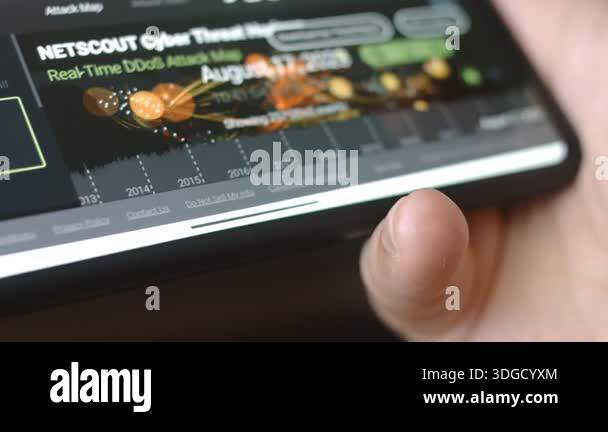 Cyber attack map with timeline Stock Video Footage - Alamy