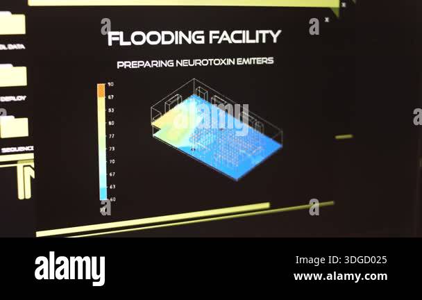 Flooding facility, preparing neurotoxin emitters Stock Video Footage ...