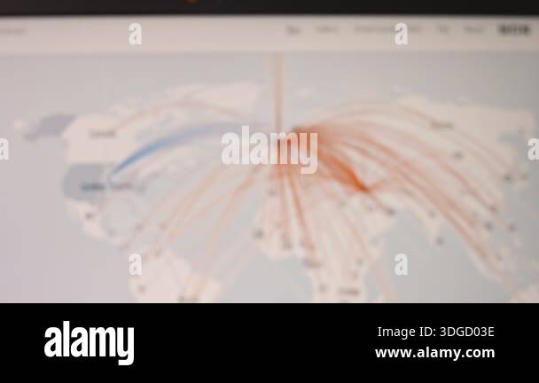 Cyber Attacks From Every Corner, digital world map Stock Video Footage ...