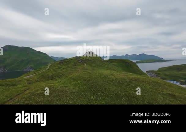 An aerial view of American military bunker from World War II used in ...