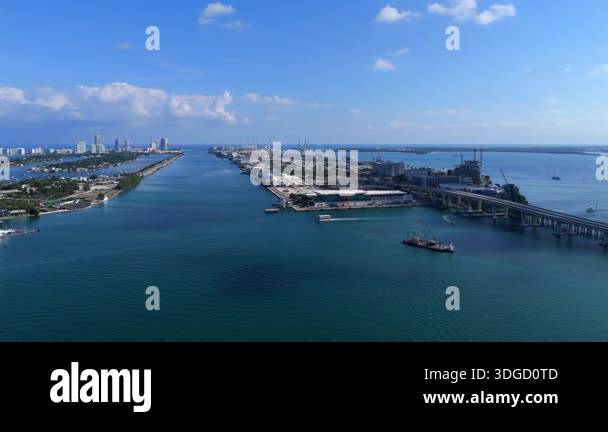 Miami bay downtown skyline long Stock Videos & Footage - HD and 4K ...