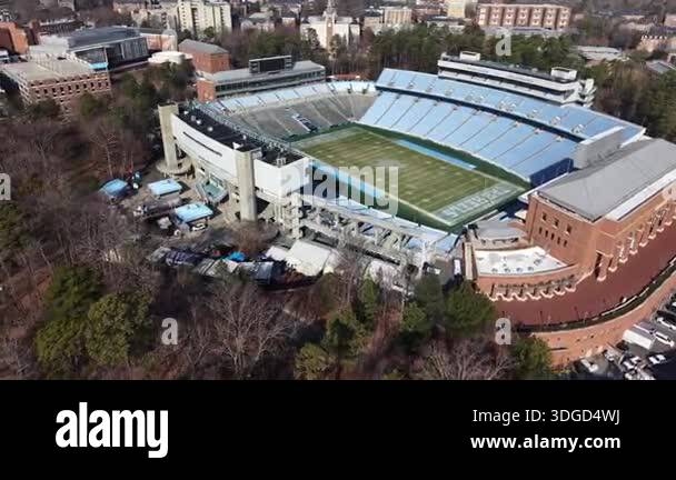 An aerial view of Kenan Stadium in Chapel Hill shows the historic UNC ...