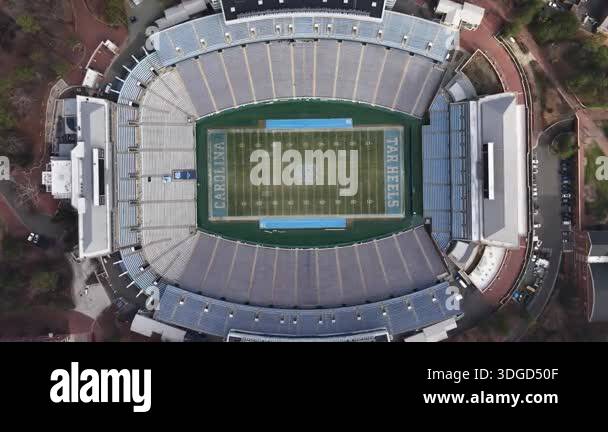 An aerial view of Kenan Stadium in Chapel Hill shows the historic UNC ...