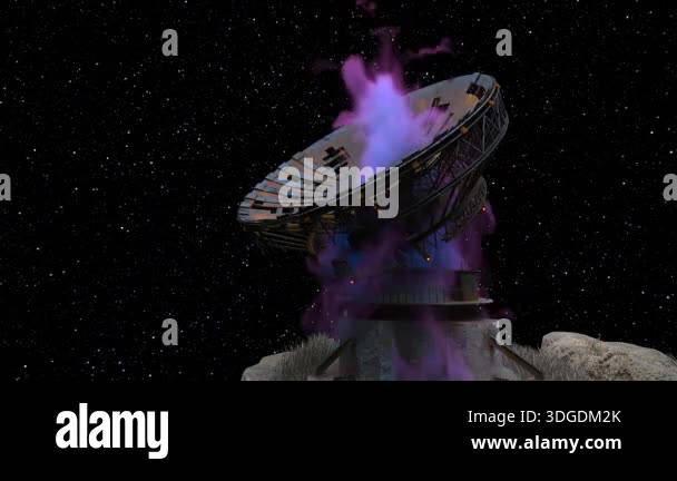 3D rendering of the parabolic antenna Stock Video Footage - Alamy