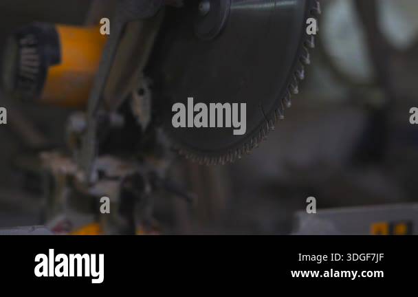 Rotating Circular Blade Closeup With Blurred Background, Sharp Teeth ...