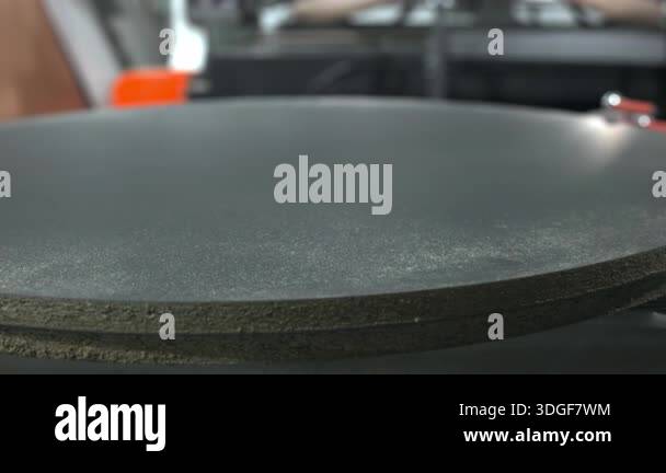 Stacked Round Panels On Flat Inspection Table Showing Layered Laminate ...