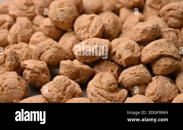 Rotate Vegetable Protein Soy Chunks Rotation Texture Close Up - Dried ...