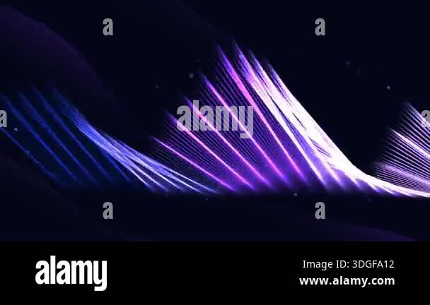 Flowing abstract light lines creating vibrant energy waves with ...