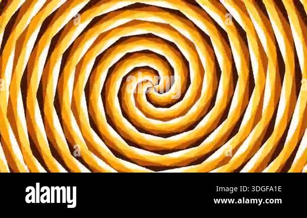 Hypnotic Geometric Spiral Pattern Rotating Seamlessly in Warm Tones ...