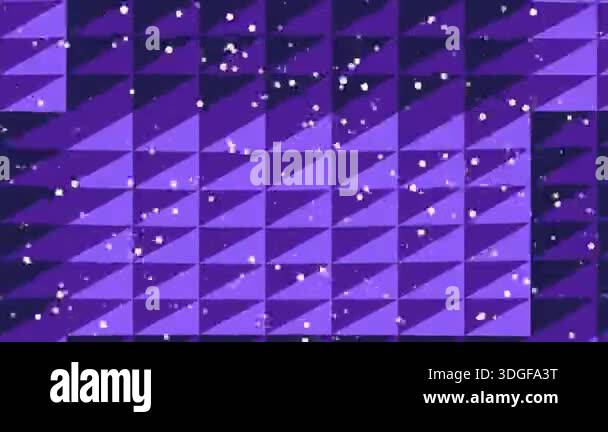 Animated Purple Geometric Triangles and Floating Particles Abstract ...