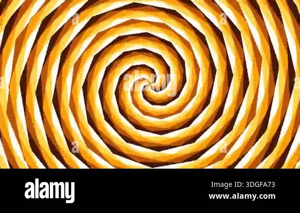 Hypnotic Geometric Spiral Pattern Rotating Seamlessly in Warm Tones ...