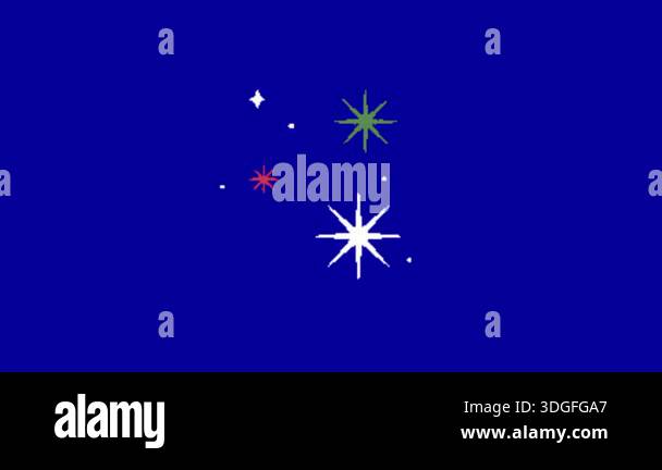 Star animation on blue background Stock Video Footage - Alamy