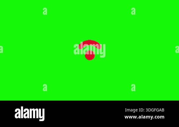 Wifi icon animation on green background Stock Video Footage - Alamy