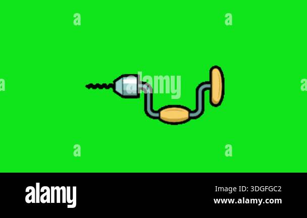 Bore animation on green background Stock Video Footage - Alamy