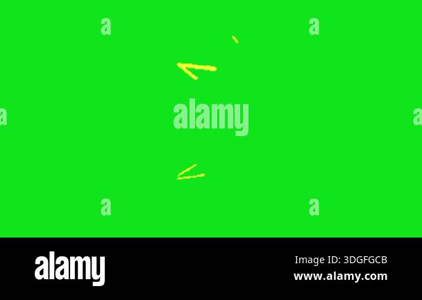 Shock animation on green screen Stock Video Footage - Alamy
