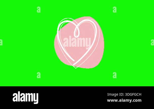 Love animation on green background Stock Video Footage - Alamy